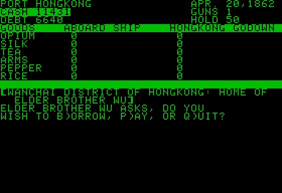 Скриншоты Taipan: a Historical Adventure for the Apple computer на Old ...