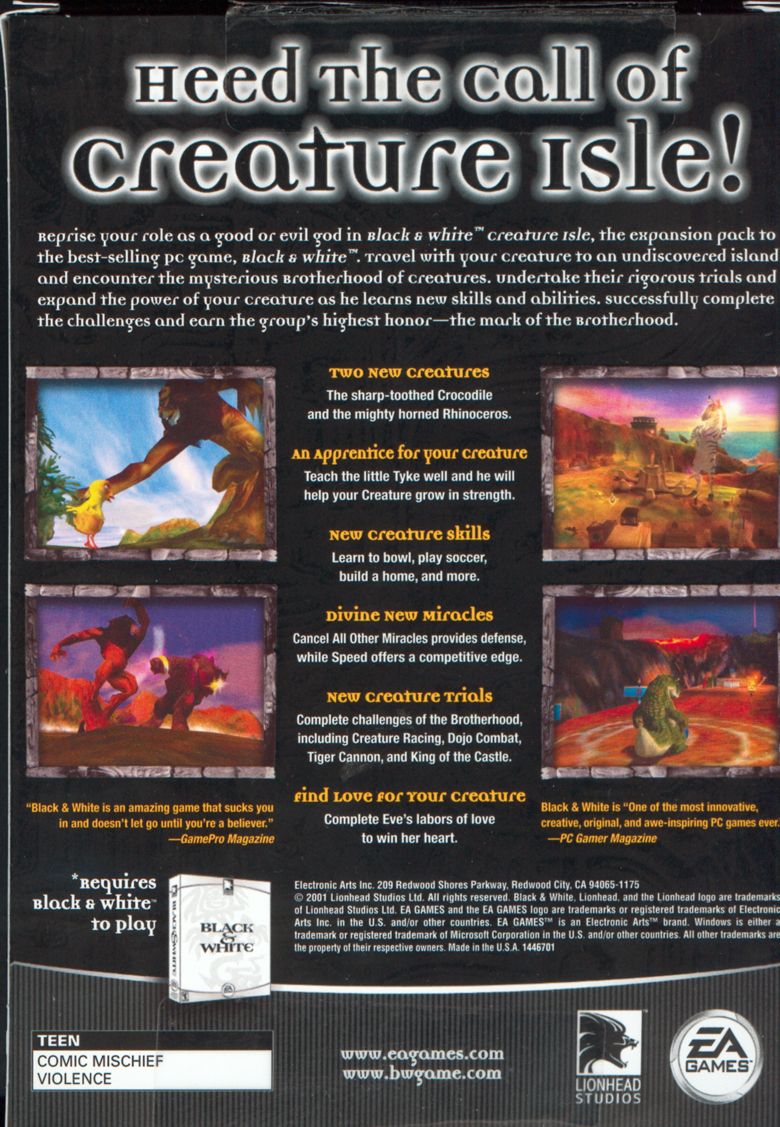 Обложки Black & White: Creature Isle на Old-Games.RU