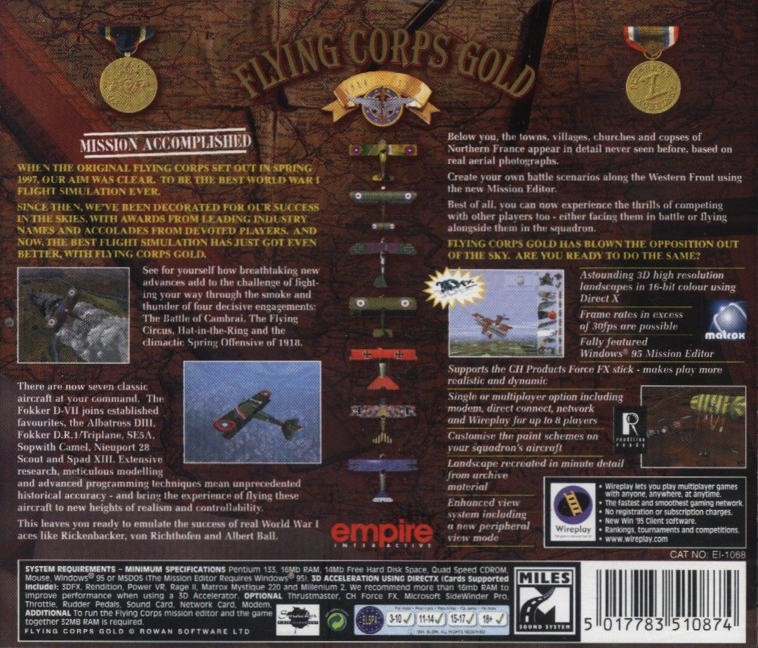 Обложки Flying Corps Gold на Old-Games.RU