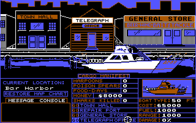 Jaws (1989 - DOS). Ссылки, описание, обзоры, скриншоты, видеоролики на Old-Games.RU