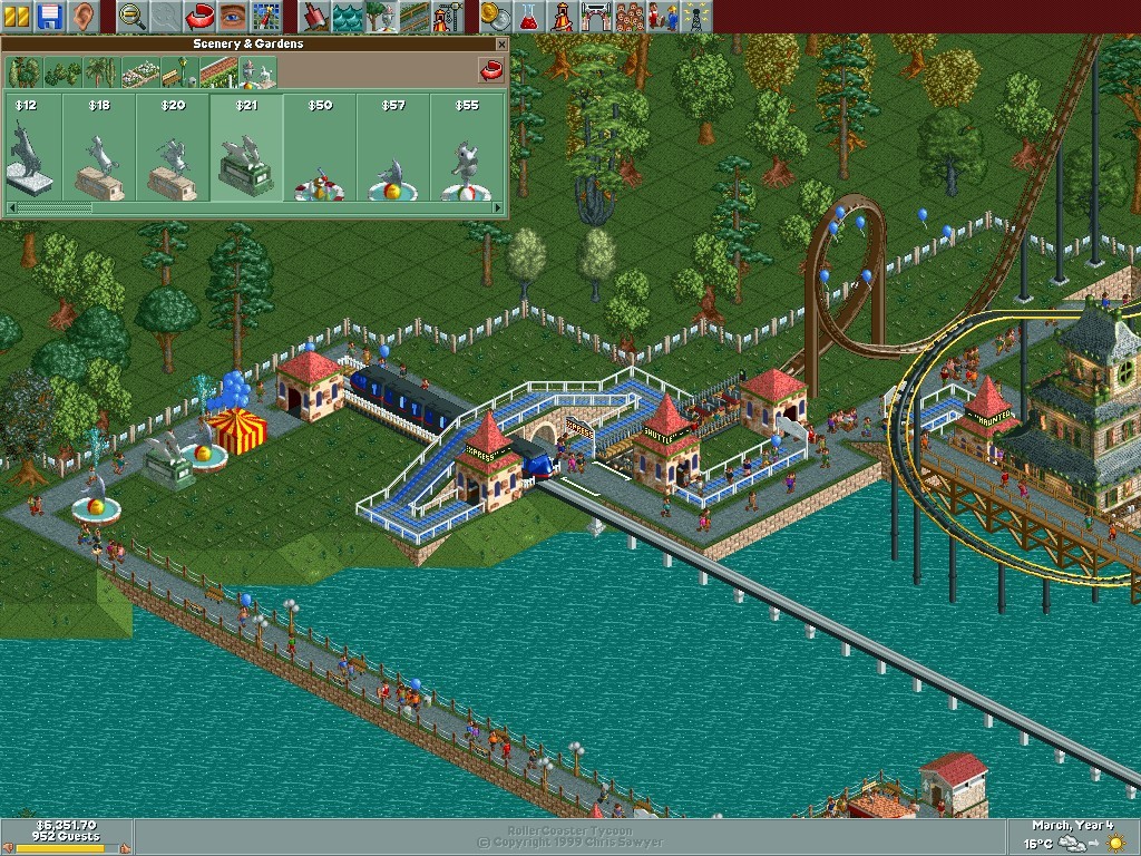 RollerCoaster Tycoon Deluxe (2000 - Windows). Ссылки, описание, обзоры ...